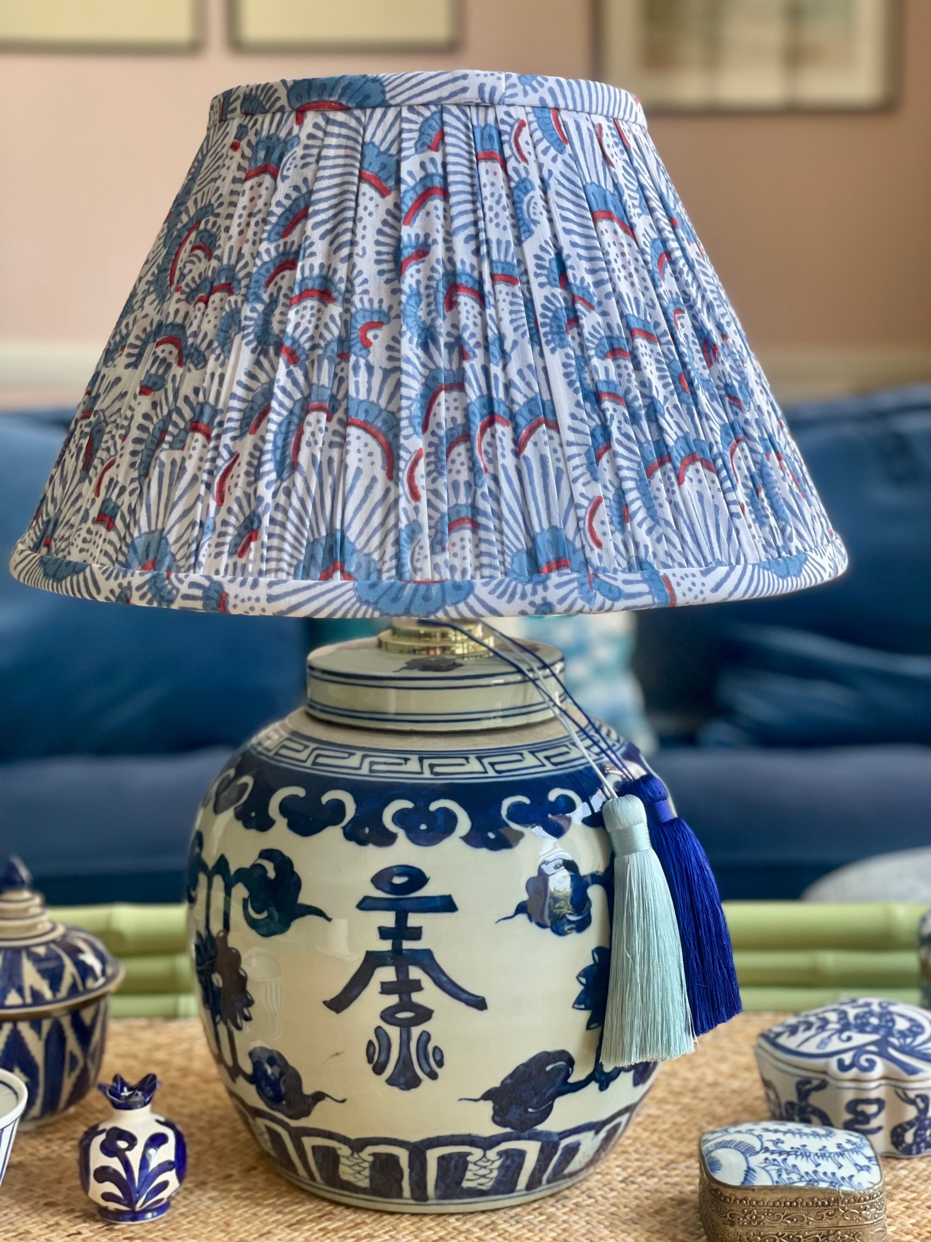Block-Printed Lamp Shades – The Ginger Jar Lamp Co. Ltd.